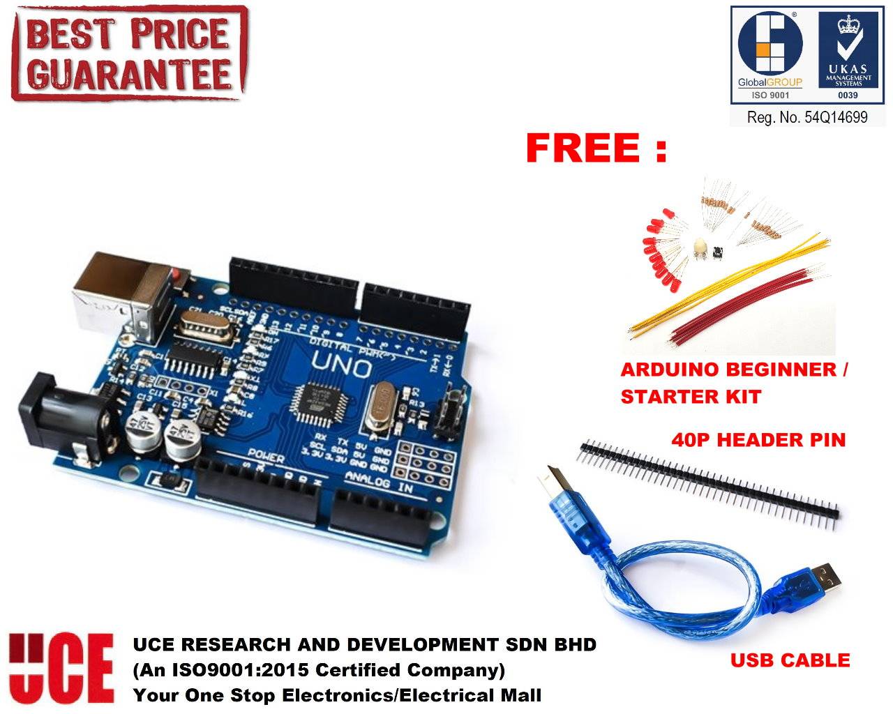 ARDUINO UNO R3 COMPATIBLE ATMEL ATMEGA328P CH340G DCC IMPROVED VERSION