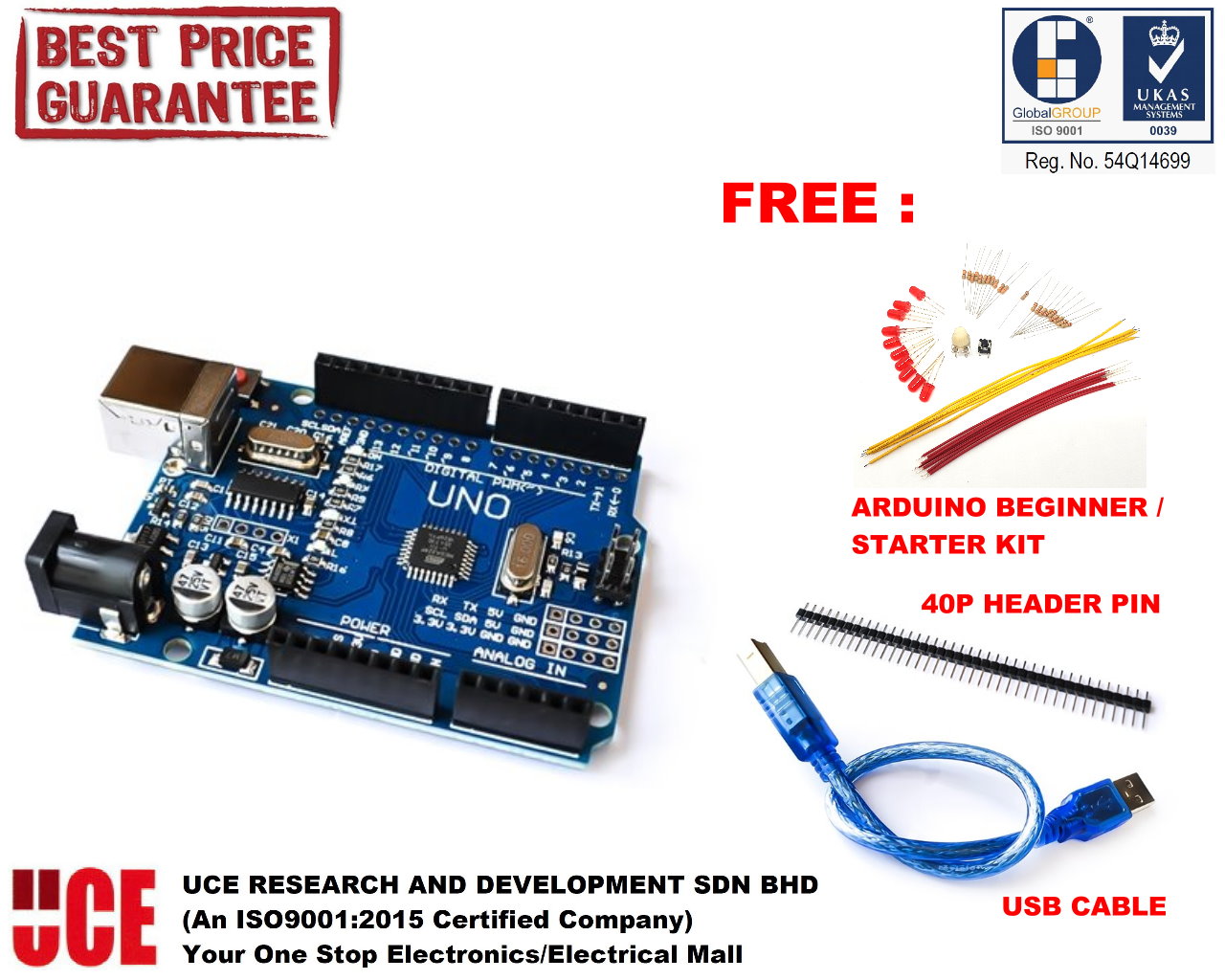 ARDUINO UNO R3 COMPATIBLE ATMEL ATMEGA328P CH340G DCC IMPROVED VERSION