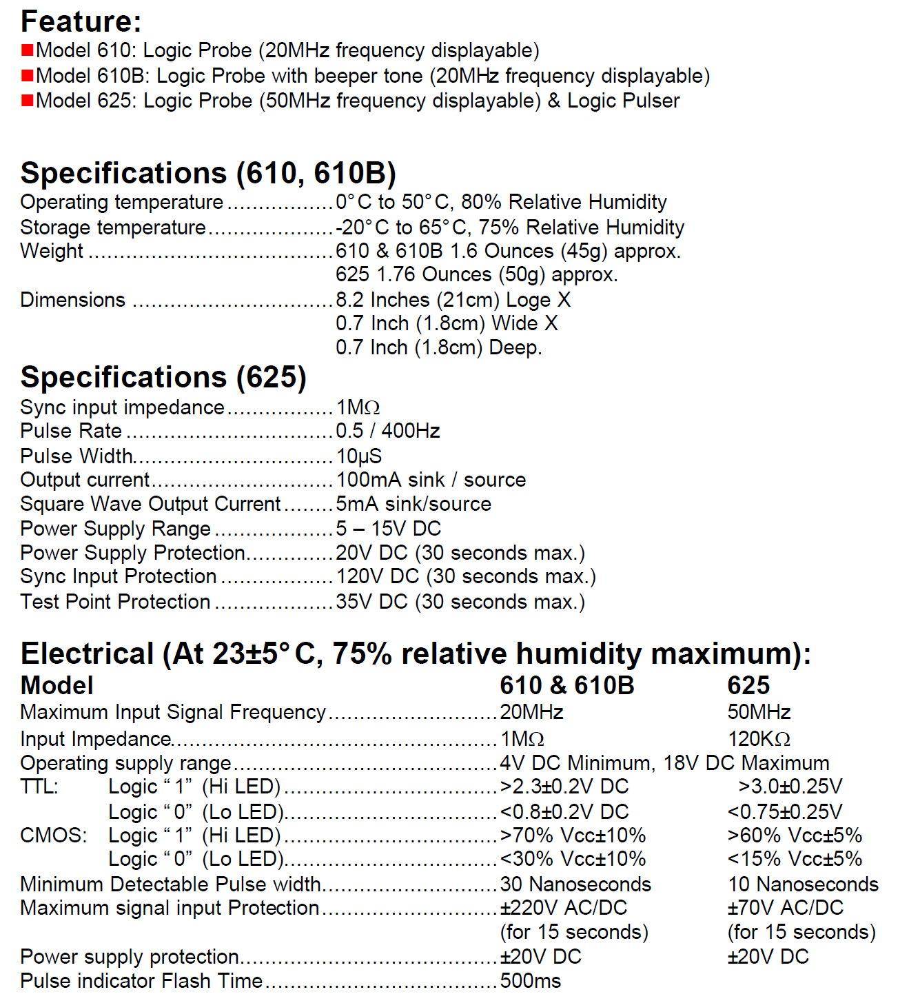 LOGIC PROBE AND LOGIC PULSER
