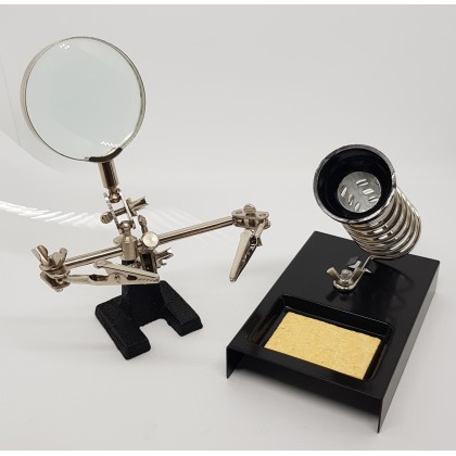 Adjustable Helping Hand with Magnifying Glass for Soldering, Jewelers ...