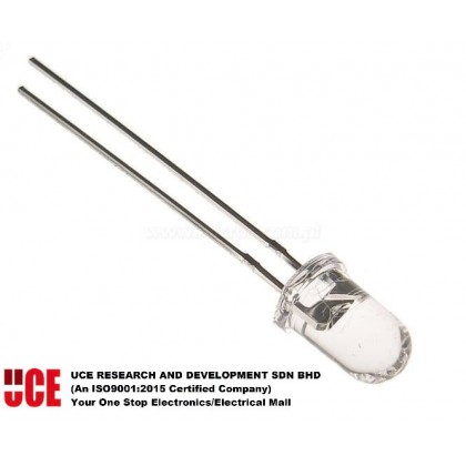 5MM SUPER BRIGHT BLUE LED, ROUND HEAD / TOP ( 5PCS / PACK )