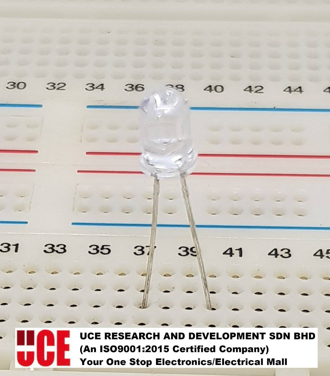 5MM SUPER BRIGHT RED LED, ROUND HEAD / TOP ( 5PCS / PACK )