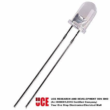 5MM SUPER BRIGHT BI-COLOR RED/GREEN LED, 2 PINS, ROUND HEAD / TOP ...