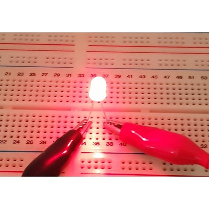 5MM SUPER BRIGHT BI-COLOR RED/GREEN LED, 2 PINS, ROUND HEAD / TOP ...