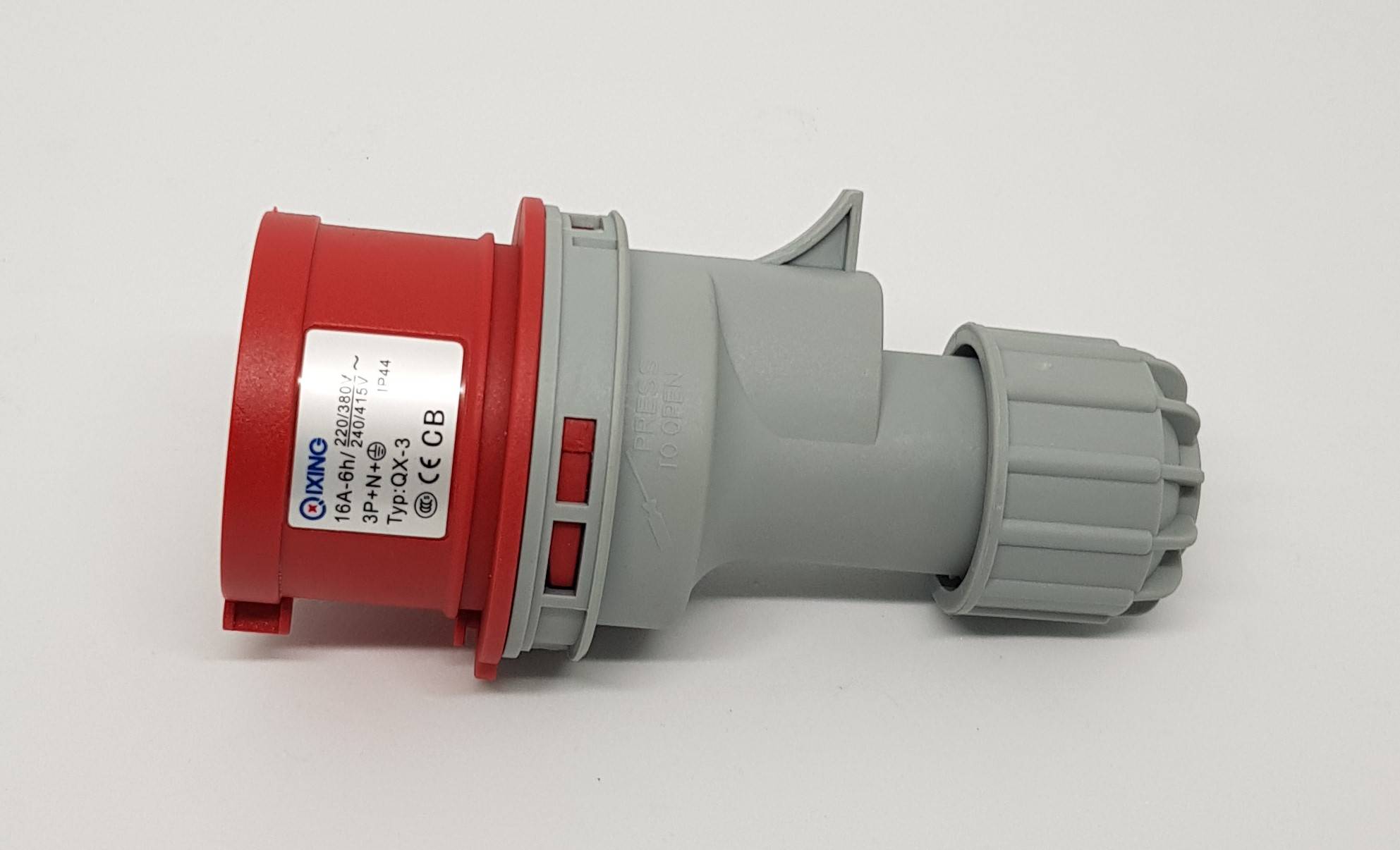 TOP QUALITY CEE 16A 5 PINS / POLES INDUSTRIAL PLUG, 415V, MALE, IP44
