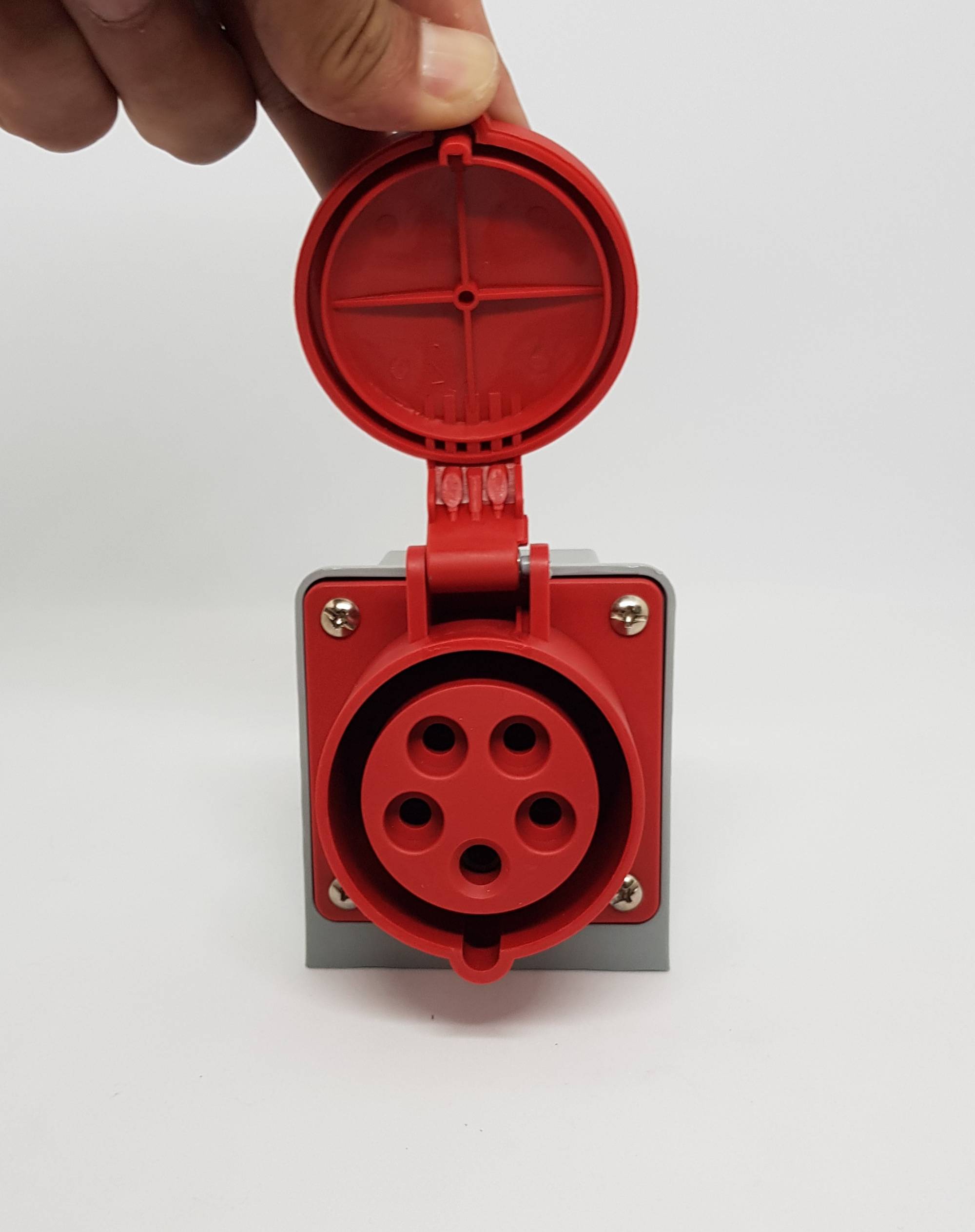 TOP QUALITY CEE 16A 5 PINS / POLES INDUSTRIAL WALL SOCKET, 415V, FEMALE ...