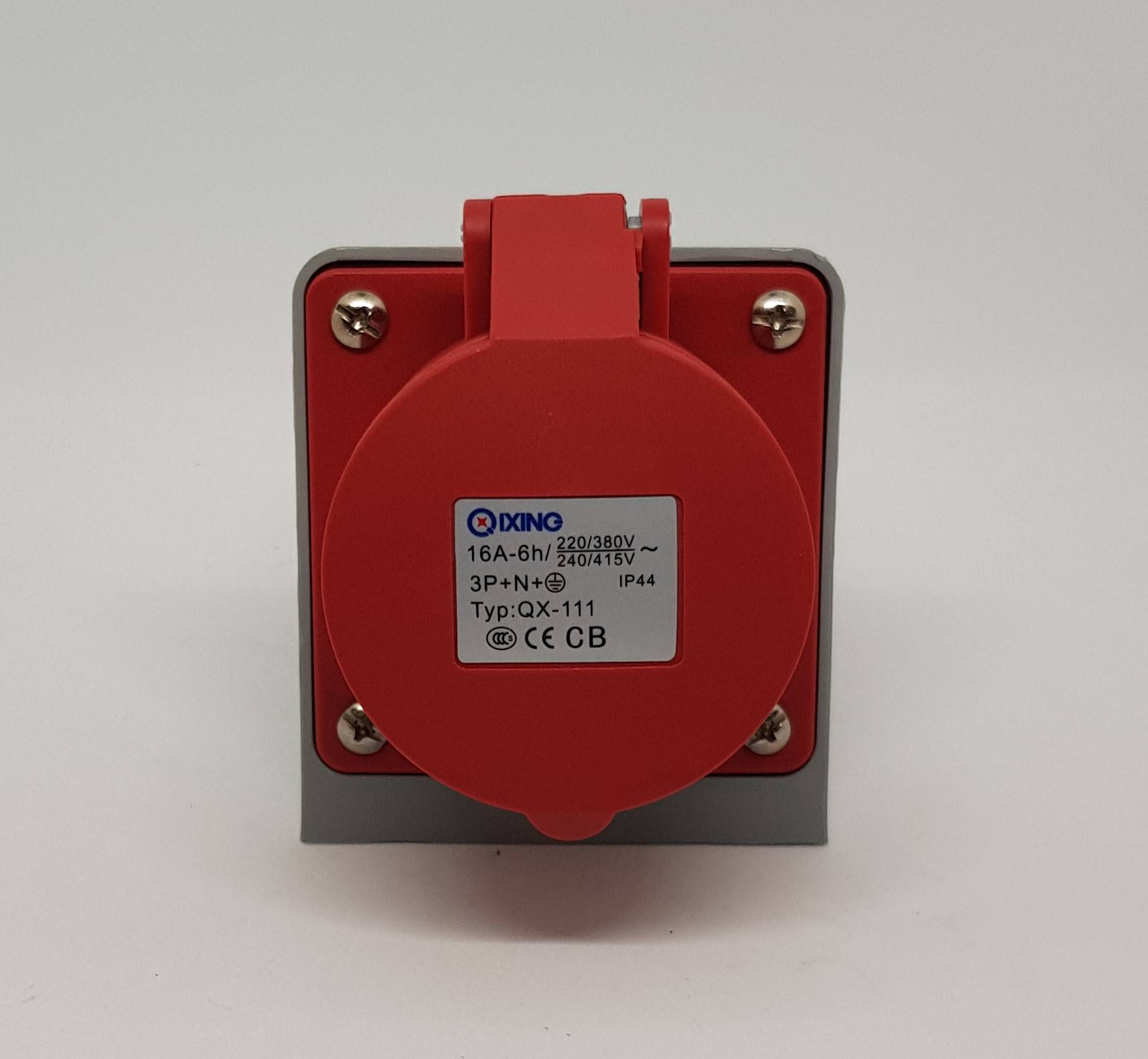 TOP QUALITY CEE 16A 5 PINS / POLES INDUSTRIAL WALL SOCKET, 415V, FEMALE ...