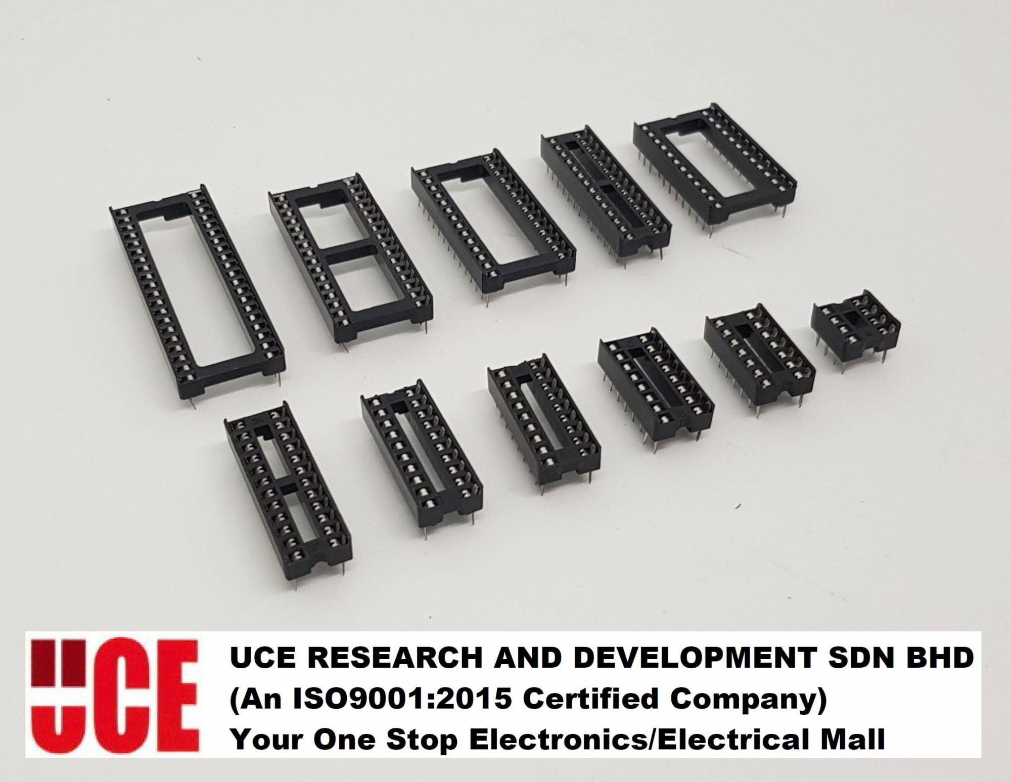 IC SOCKET, DIP, 8, 14, 16, 18, 20, 24N, 24W, 28N, 28W, 32, 40 PINS ( 3 ...