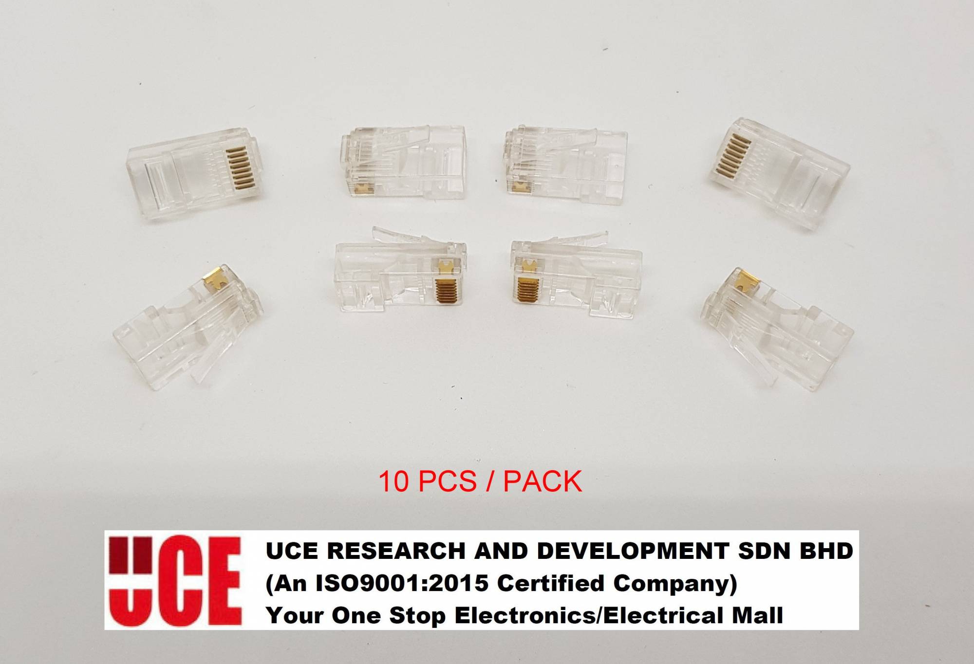 RJ45 CAT5 MODULAR PLUG NETWORK CONNECTOR 8P8C (10 PCS/PACK)