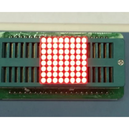 8 X 8 LED DOT MATRIX DISPLAY, 1.9MM RED, COMMON CATHODE, 788AS