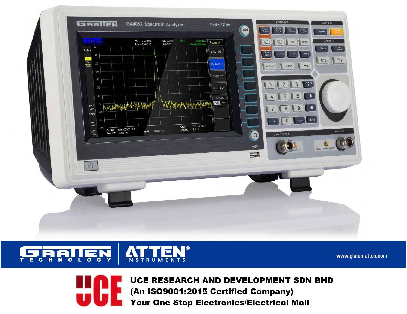 DIGITAL SPECTRUM ANALYZER, 9KHZ~3GHZ, GRATTEN, GA4063