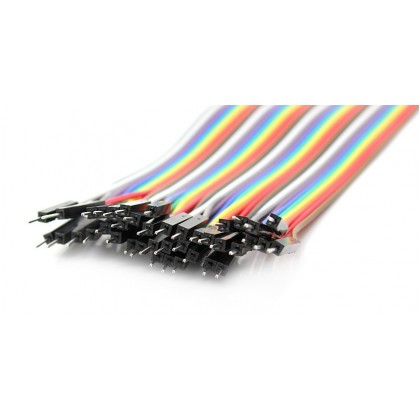 ARDUINO/RASPBERRY 40P BREADBOARD DUPONT JUMPER WIRE FEMALE TO MALE 10CM ...