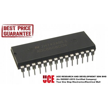 ADC0808 ( 8-BIT uP COMPATIBLE A/D CONVERTER WITH 8-CHANNEL MULTIPLEXER )