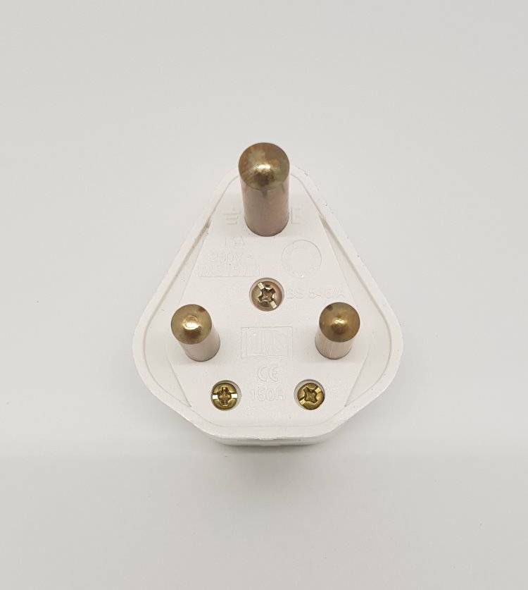 UMS PT150R 15A 3 PIN PLUG TOP, 250VAC, RESILIENT PLUG TOP, ROUND PIN ...