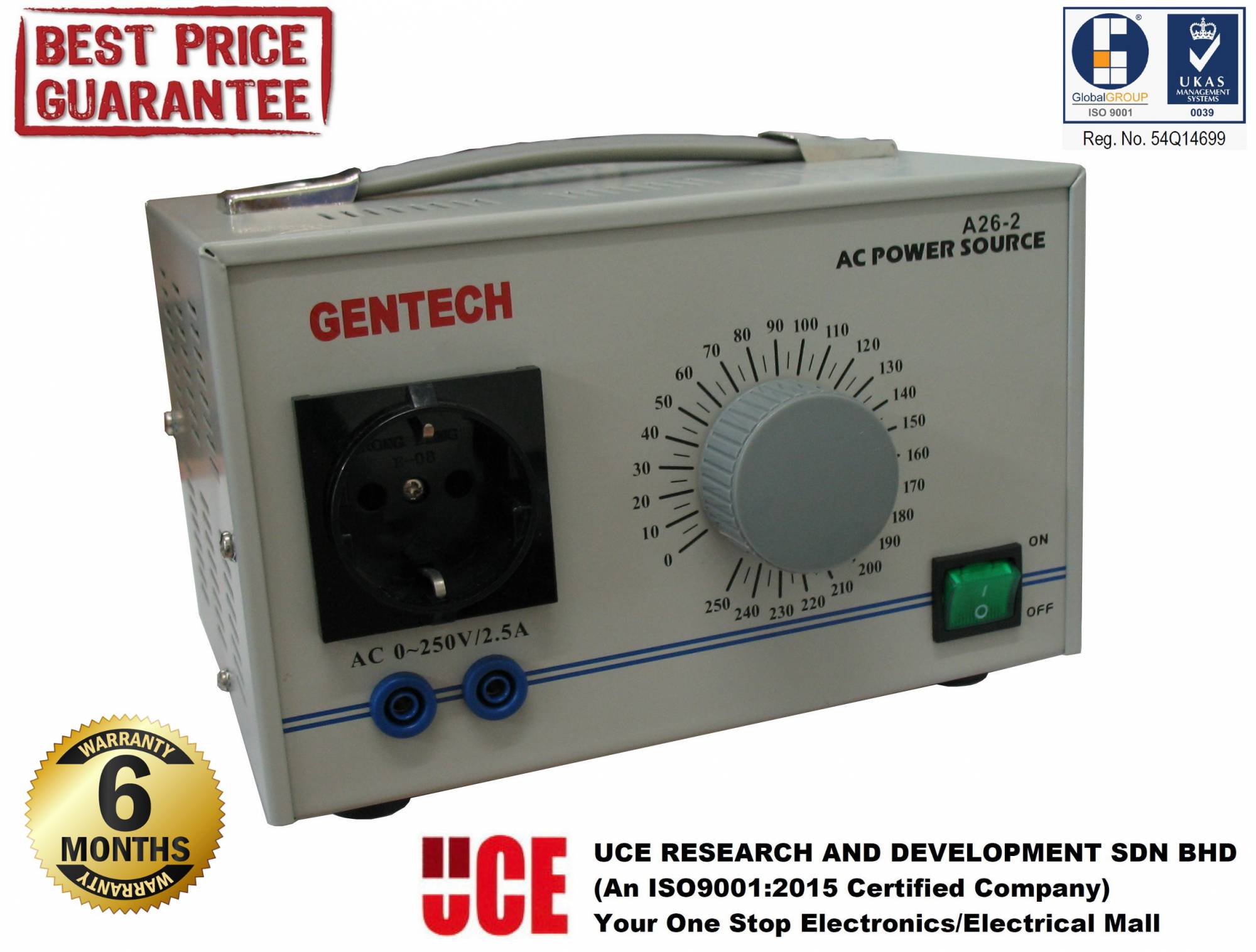 AC POWER SUPPLY, 0~250VAC, 2.5A