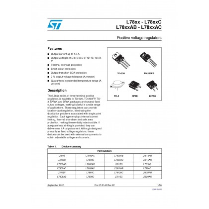 +6V VOLTAGE REGULATOR L7806CV / L7806 / KA7806