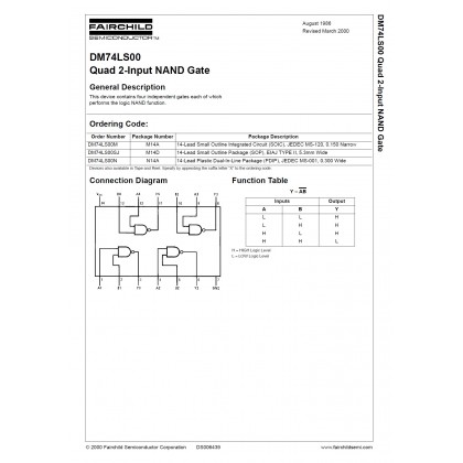 74LS00 / 7400 ( QUAD 2-INPUT NAND GATE )