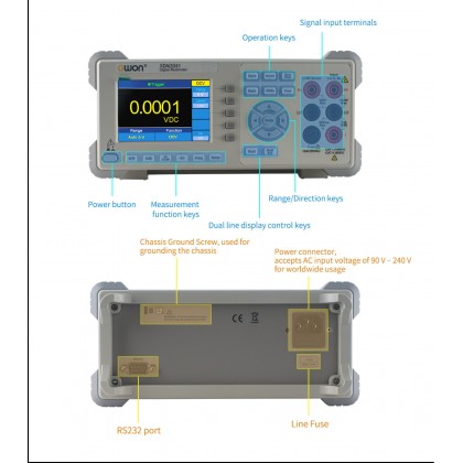 OWON XDM2041 HIGH PRECISION TRUE RMS BENCH TYPE DIGITAL MULTIMETER
