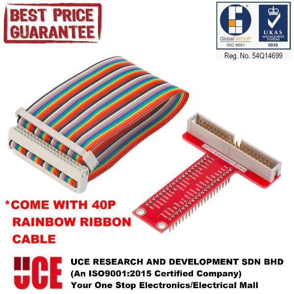 40 PINS T-TYPE GPIO EXTENSION BOARD ADAPTOR FOR RASPBERRY PI 4B / 3B ...