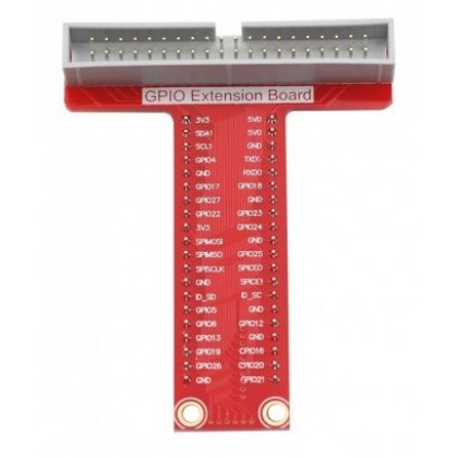 40 PINS T-TYPE GPIO EXTENSION BOARD ADAPTOR FOR RASPBERRY PI 4B / 3B+ / 3B / 2B WITH 40P RAINBOW ...