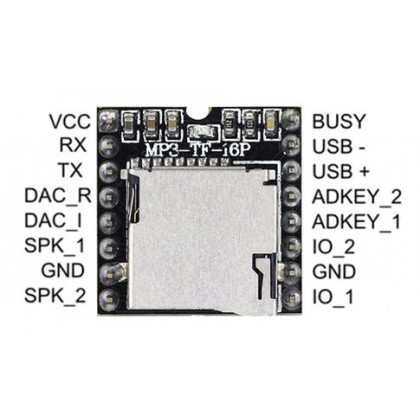 Mini Mp Player Voice Audio Module With Simplified Output Speaker Mp Tf P For Arduino