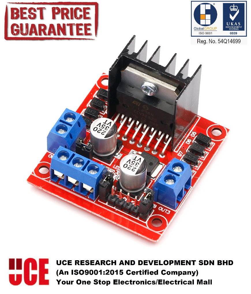 ARDUINO ( UNO, NANO, MEGA ) & RASPBERRY PI L298N DUAL H-BRIDGE DC MOTOR ...