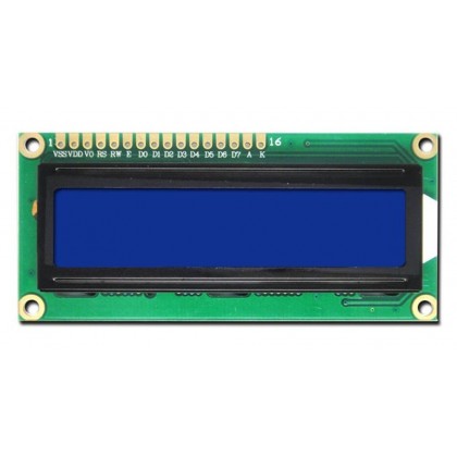 1602 16x2 CHARACTER LCD DISPLAY MODULE BLUE BACKLIGHT WHITE CHARACTER FOR ARDUINO, RASPBERRY PI ...