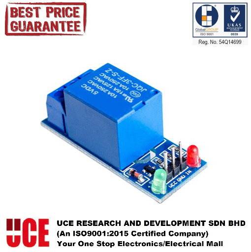 ARDUINO & RASPBERRY PI 1 CHANNEL 5V RELAY MODULE / BREAKOUT BOARD LOW LEVEL WITH OPTOCOUPLER ...