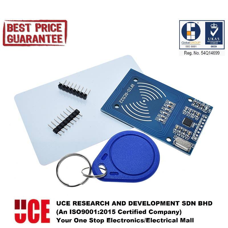 Mifare Mfrc 522 Rc522 Rfid Reader Writer Ic Card Module 1356mhz For Arduino And Raspberry Pi 4693
