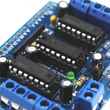 ARDUINO L293D DC MOTOR, STEPPER MOTOR AND SERVO MOTOR DRIVER SHIELD MODULE