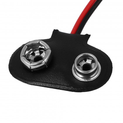 9V BATTERY SNAP / CONNECTOR WITH 2.1MM DC POWER SUPPLY JACK / PLUG FOR ...