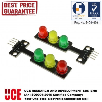 LED TRAFFIC LIGHT SIMULATION MODULE, 3.3V - 5V FOR ARDUINO, RASPBERRY PI AND MICROCONTROLLERS