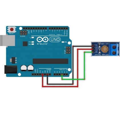VOLTAGE SENSOR / DETECTION MODULE UPTO 25V FOR ARDUINO RASPBERRY PI ...