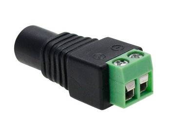 2.1 x 5.5mm DC POWER FEMALE JACK PLUG ADAPTER CONNECTOR WITH SCREW ...