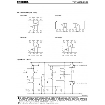 LM1458 / LM1458CN / TA75458P / NJM1458 / HA17458 DUAL OPERATIONAL ...