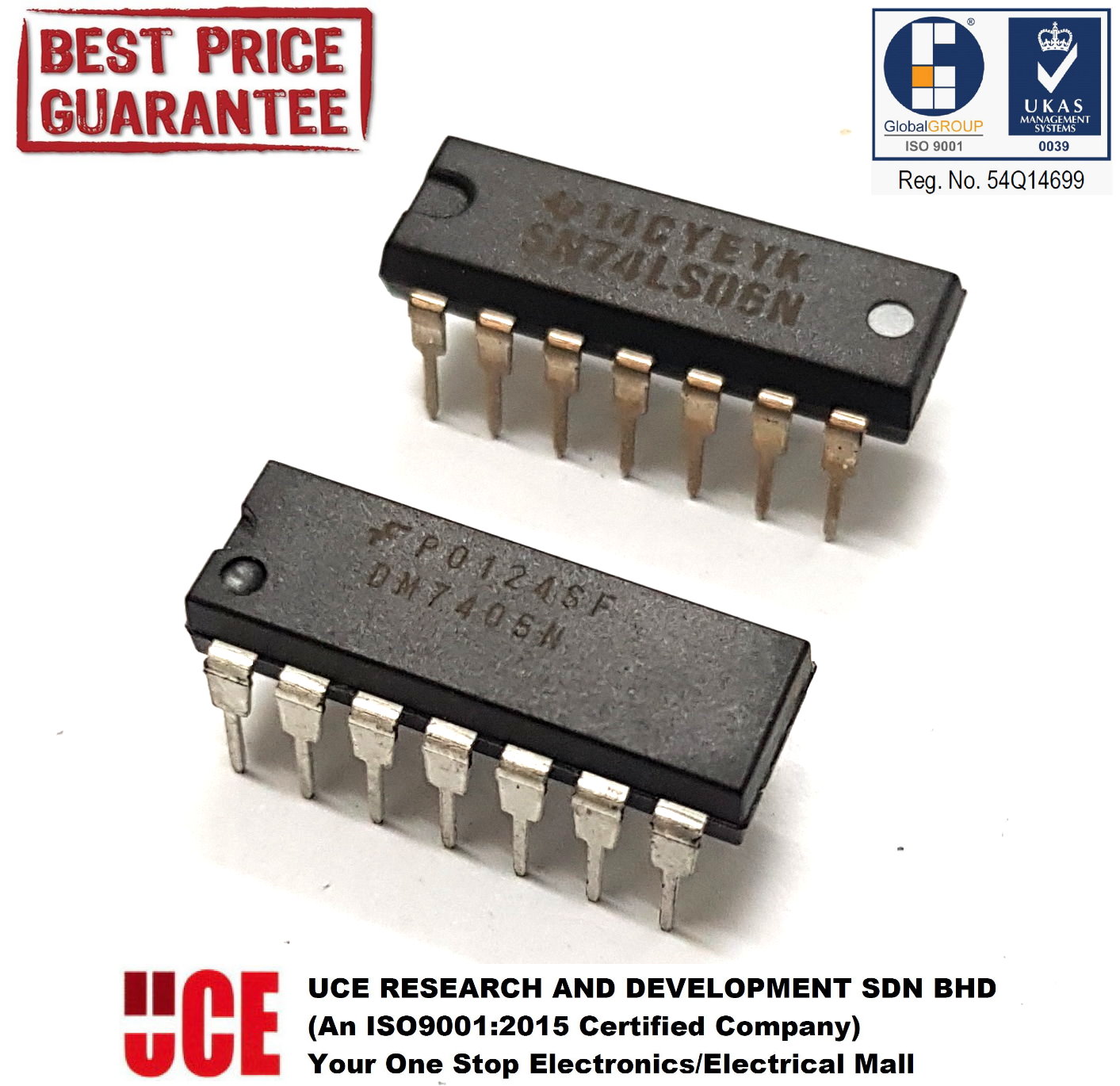 DM7406N / SN74LS06N / 74LS06 ( HEX INVERTER BUFFERS / DRIVERS )