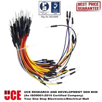 65PCS MALE TO MALE JUMPER WIRES FOR SOLDERLESS BREADBOARD (MALE-MALE ...