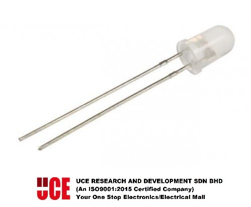 5MM BI-COLOR RED/GREEN LED, 2 PINS, ROUND HEAD / TOP ( 5PCS / PACK )