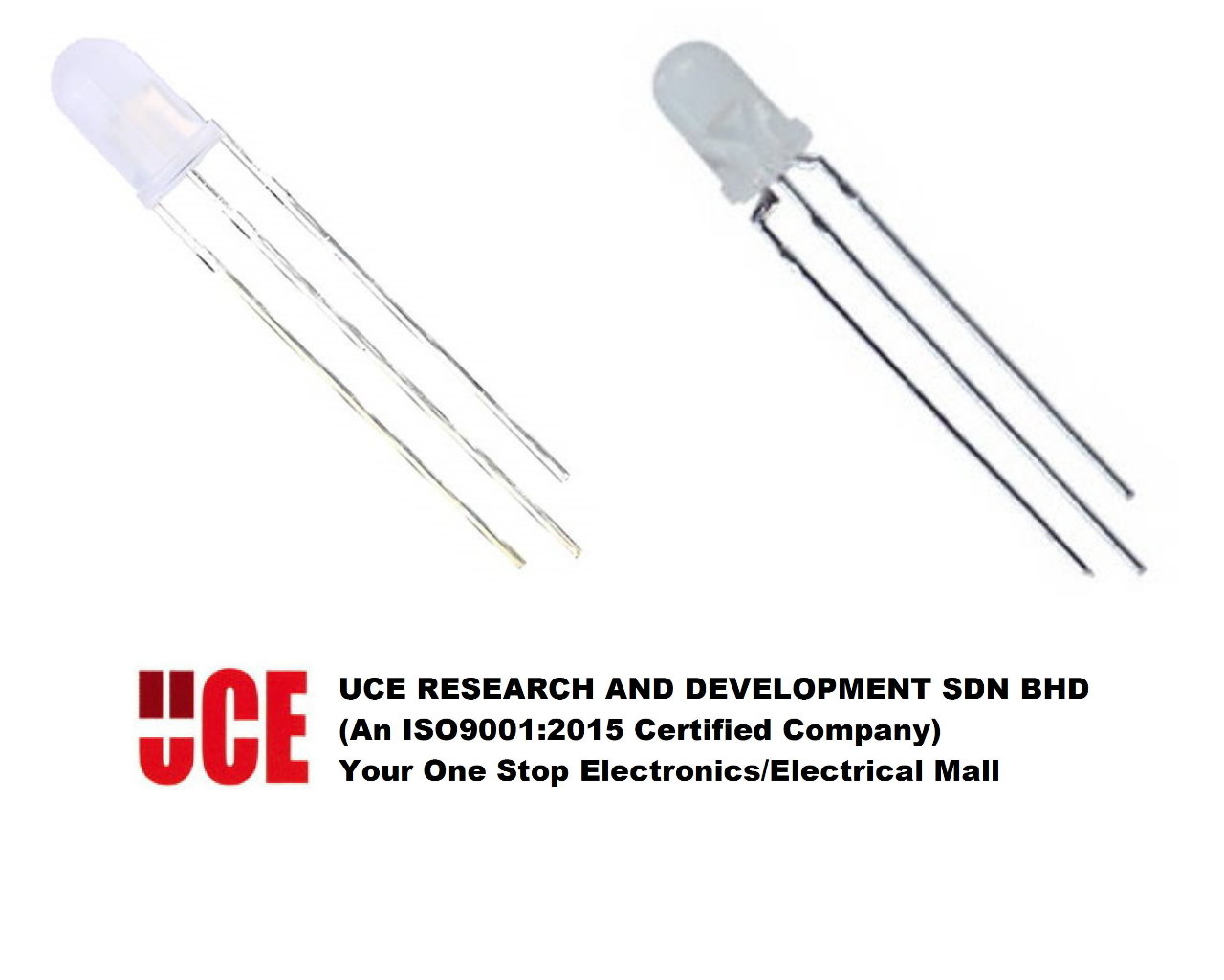 5MM BI-COLOR RED/GREEN LED, 3 PINS, ROUND HEAD / TOP ( 5PCS / PACK )