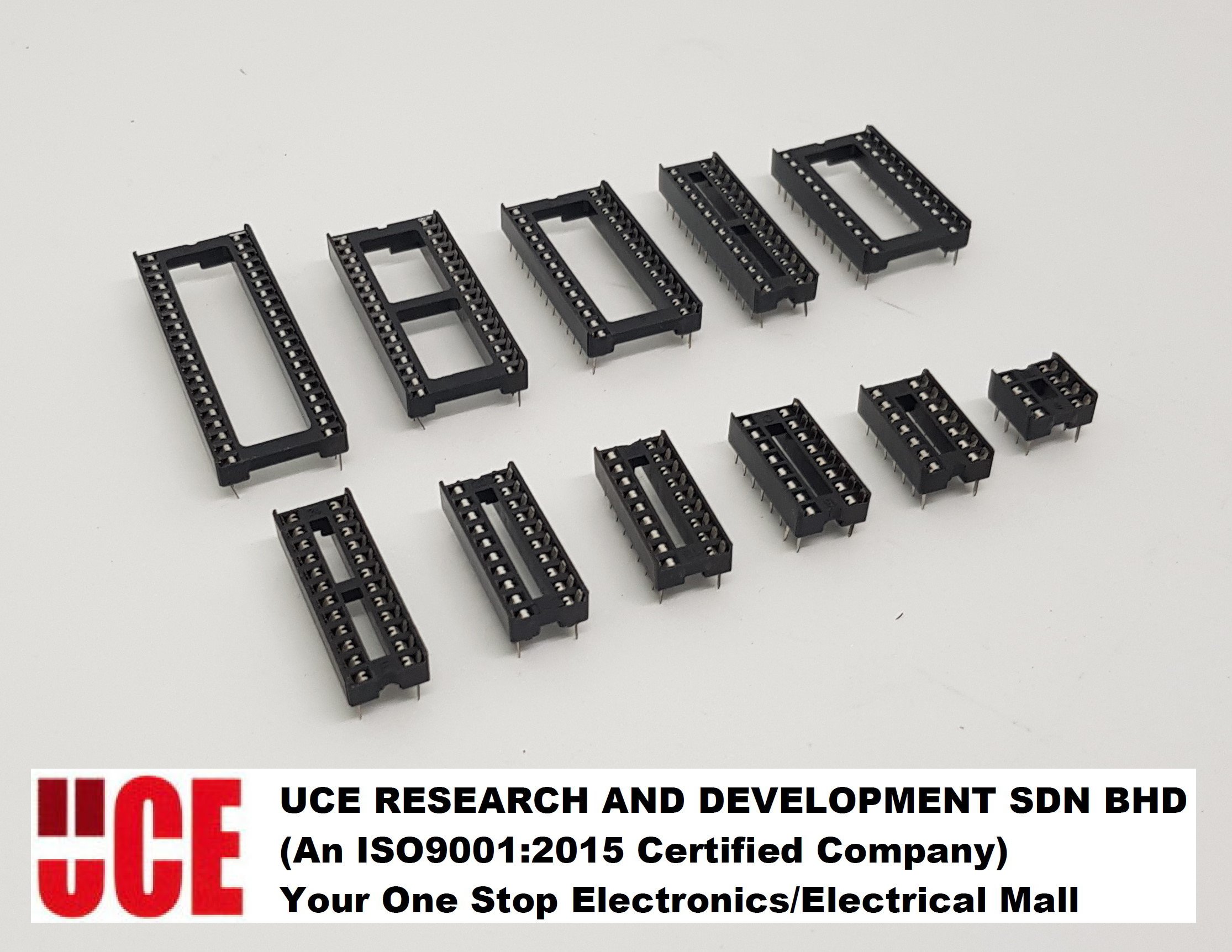 IC SOCKET, DIP, 8, 14, 16, 18, 20, 24N, 24W, 28N, 28W, 32, 40 PINS ( 3 ...