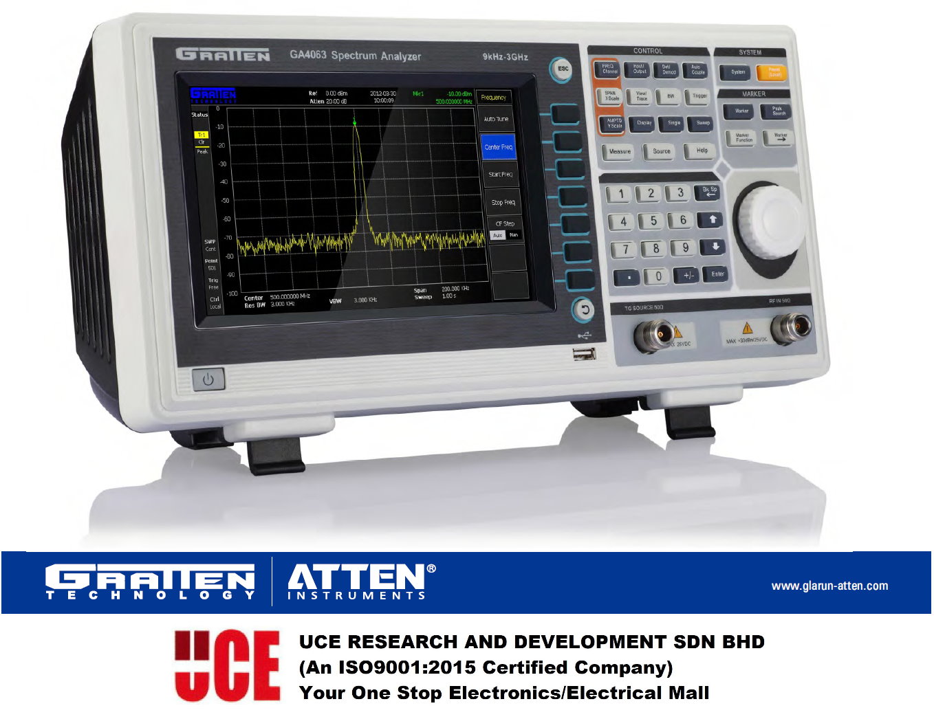 DIGITAL SPECTRUM ANALYZER, 9KHZ~3GHZ, GRATTEN, GA4063