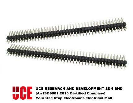 DOUBLE ROW / 2 ROW STRAIGHT PIN HEADER 40 WAYS, 2 x 40 WAYS, MALE PIN ...