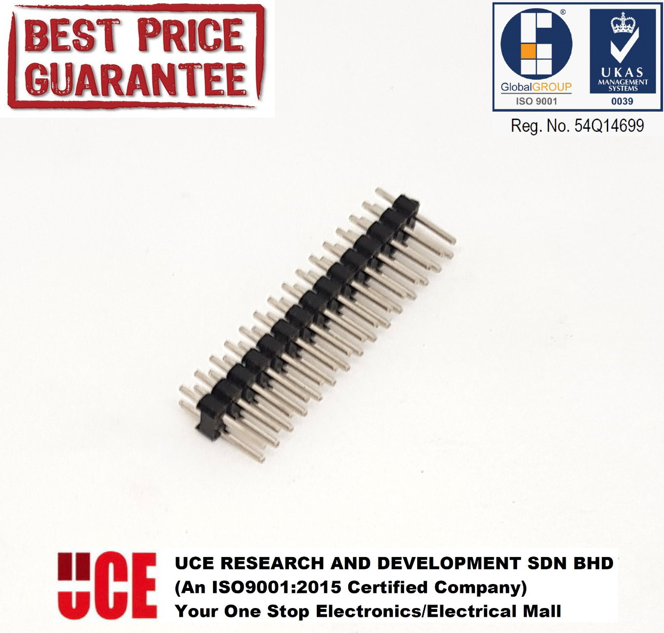 ( 3 PCS / PACK ) DOUBLE ROW / 2 ROW STRAIGHT PIN HEADER 15 WAYS, 2 x 15 ...