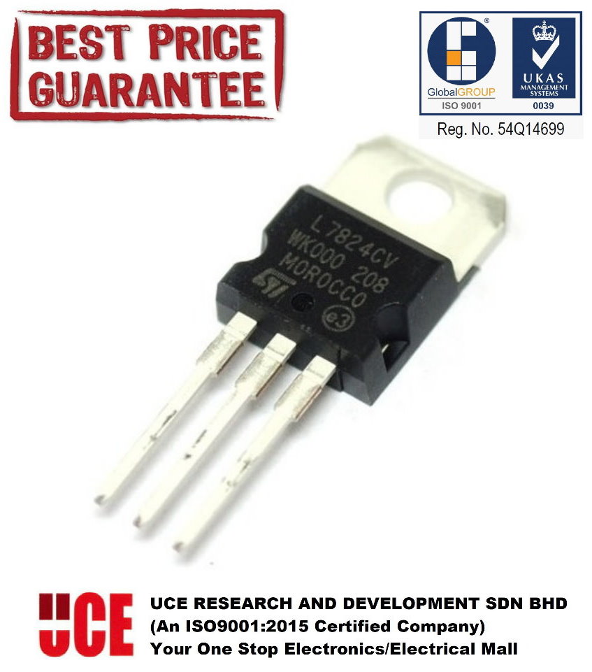 +24V VOLTAGE REGULATOR L7824CV / L7824 / LM7824 / 7824