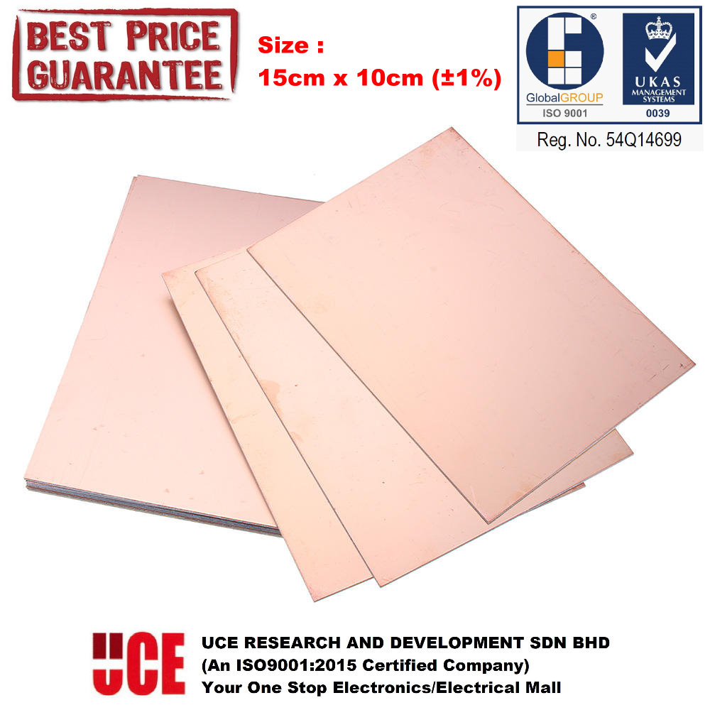 FR4 PCB 15 x 10CM DOUBLE SIDED PRINTED CIRCUIT BOARD COPPER CLAD 1.5MM