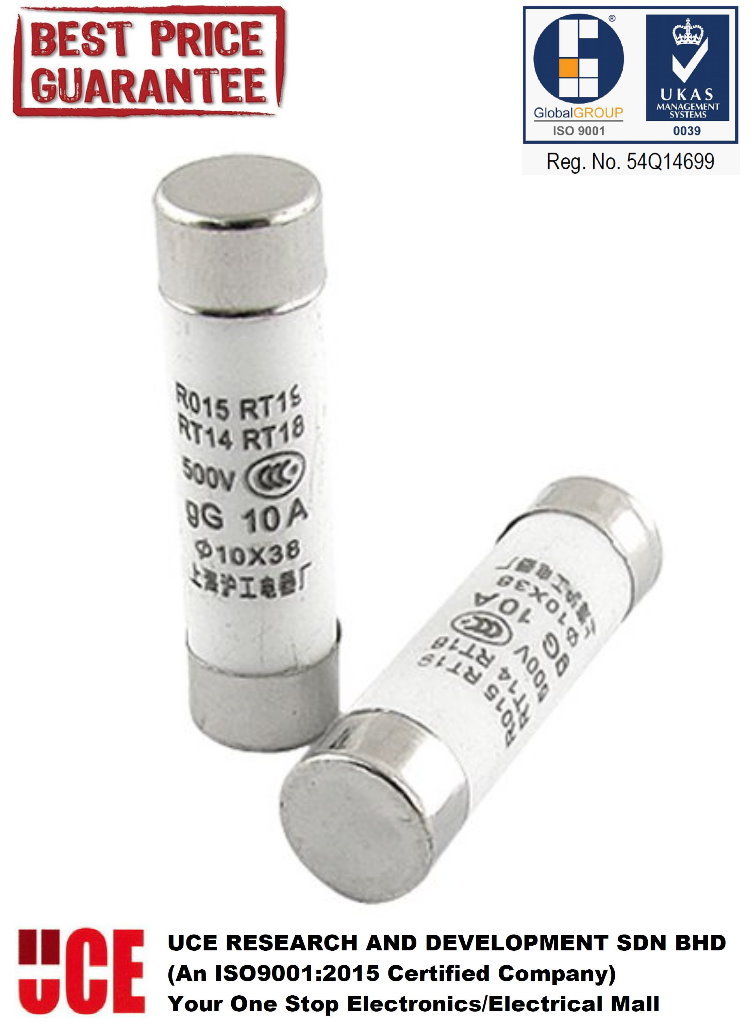 500V 10A FAST BLOW CERAMIC FUSE 10 x 38MM RO15 RT18 RT14 RT19