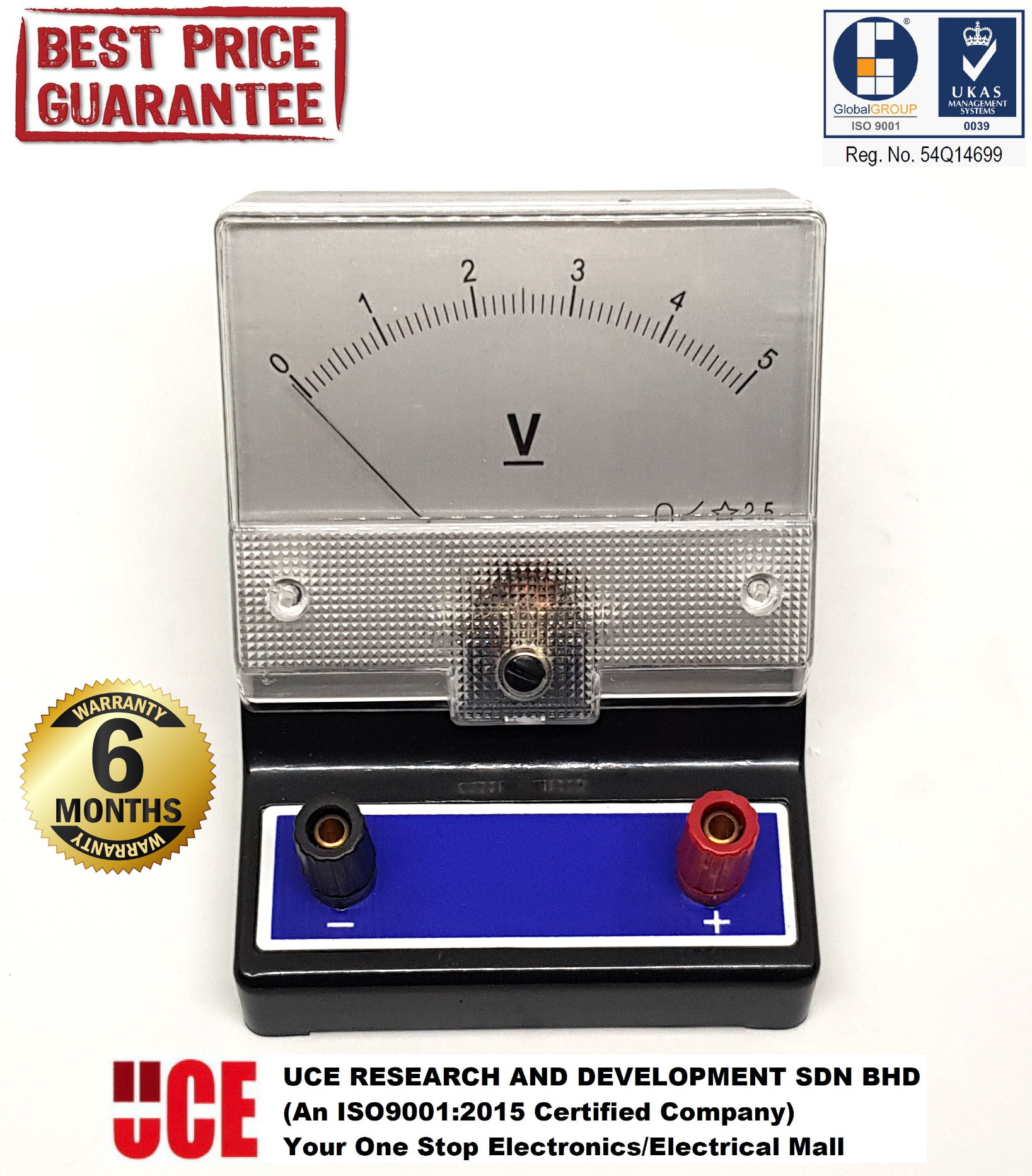 BENCH 5V DC VOLTMETER FOR EDUCATION LABORATORY