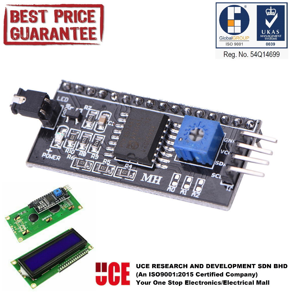 IIC / I2C SERIAL SPI INTERFACE LCD DAUGHTER BOARD MODULE FOR LCD1602 ARDUINO RASPBERRY PI